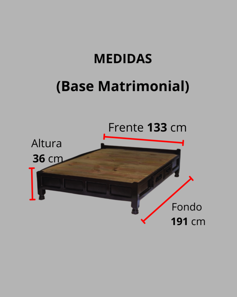 BASE DE MADERA «MATRIMONIAL» – MUEGAL